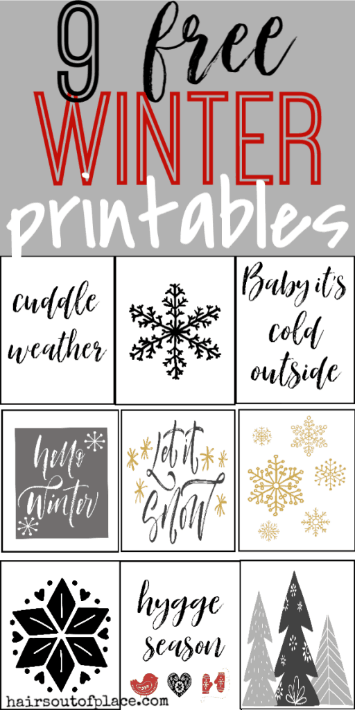 9 Free Winter Printables That Make Easy Cozy Season Wall Art - Hairs ...