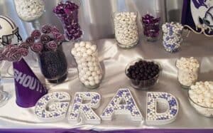 25 Graduation Candy Table Ideas - Hairs Out of Place
