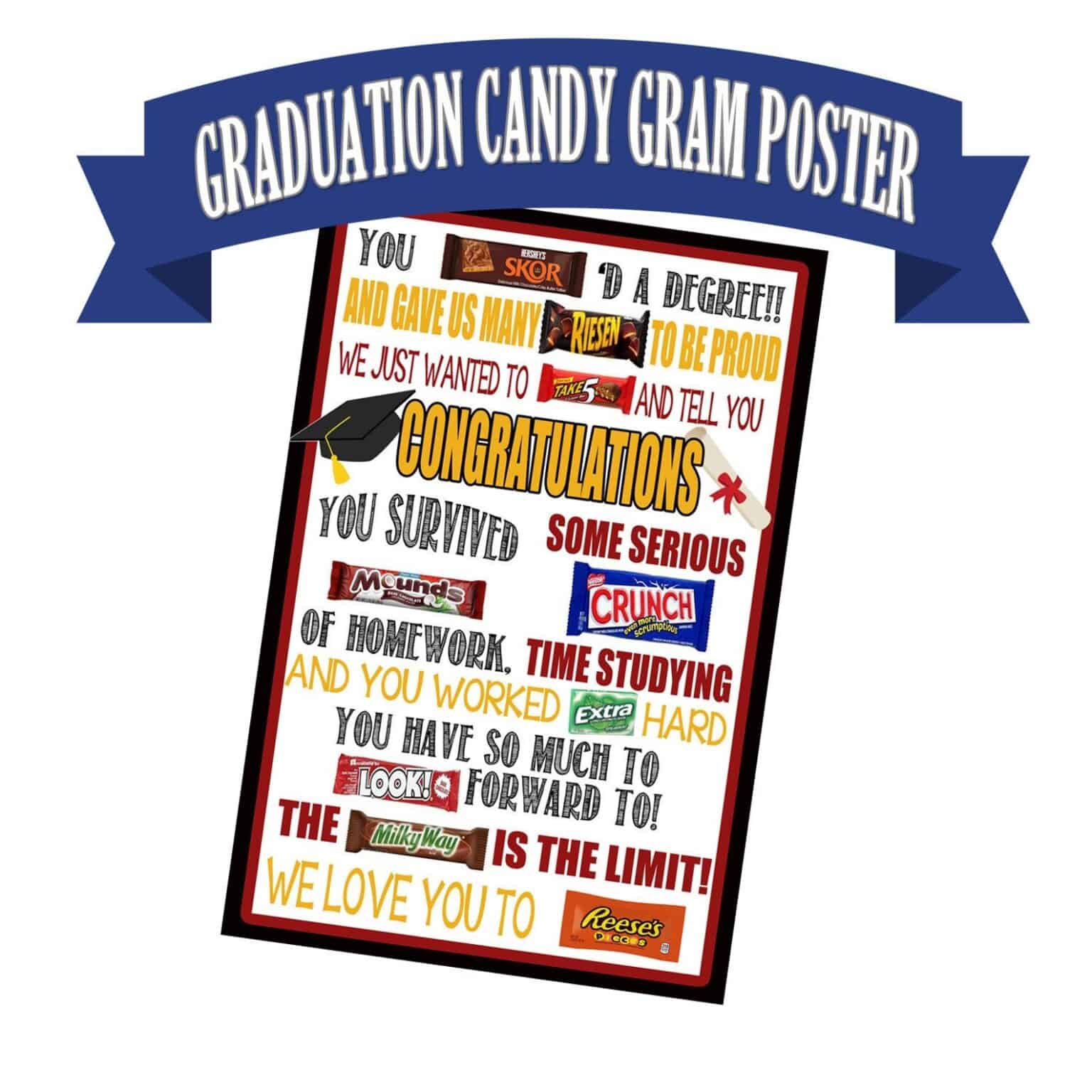 25 DIY Graduation Candy Table Ideas - Hairs Out of Place