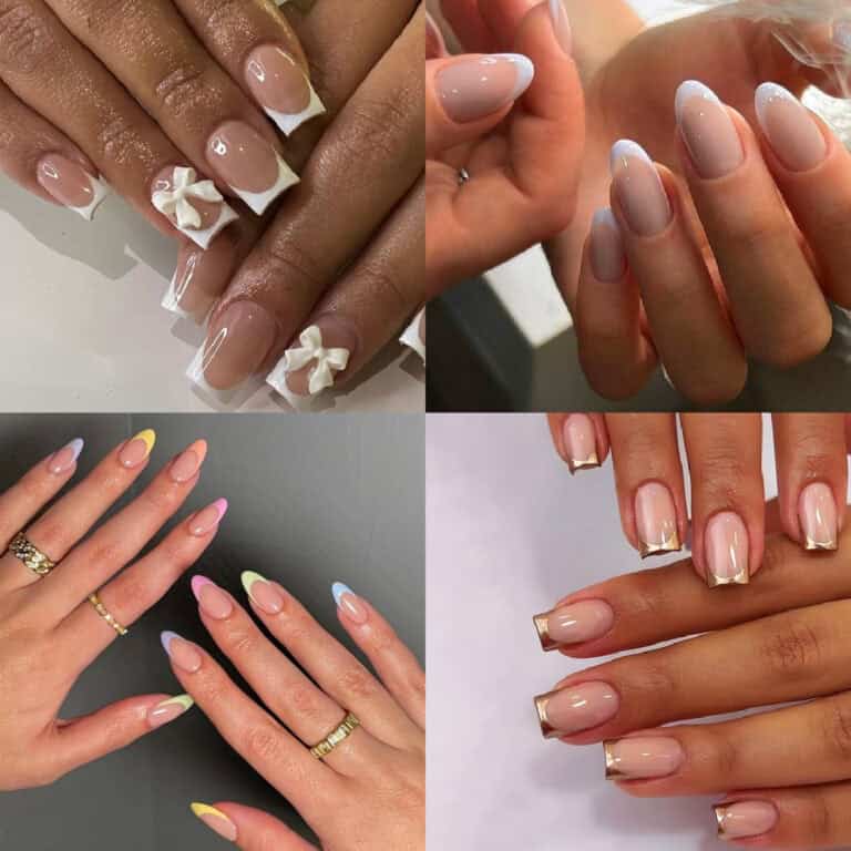 25 Classy Girl Short French Nails - Hairs Out of Place