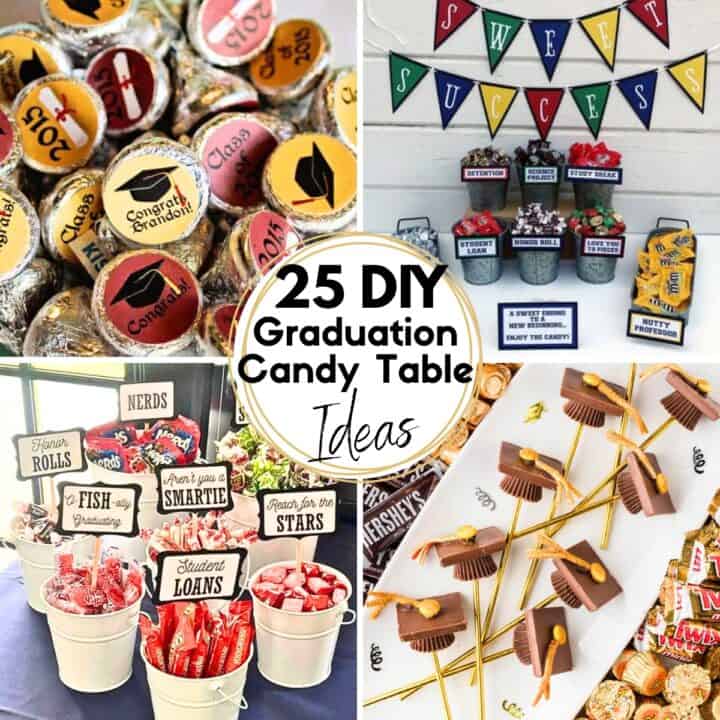 25 DIY Graduation Candy Table Ideas - Hairs Out of Place