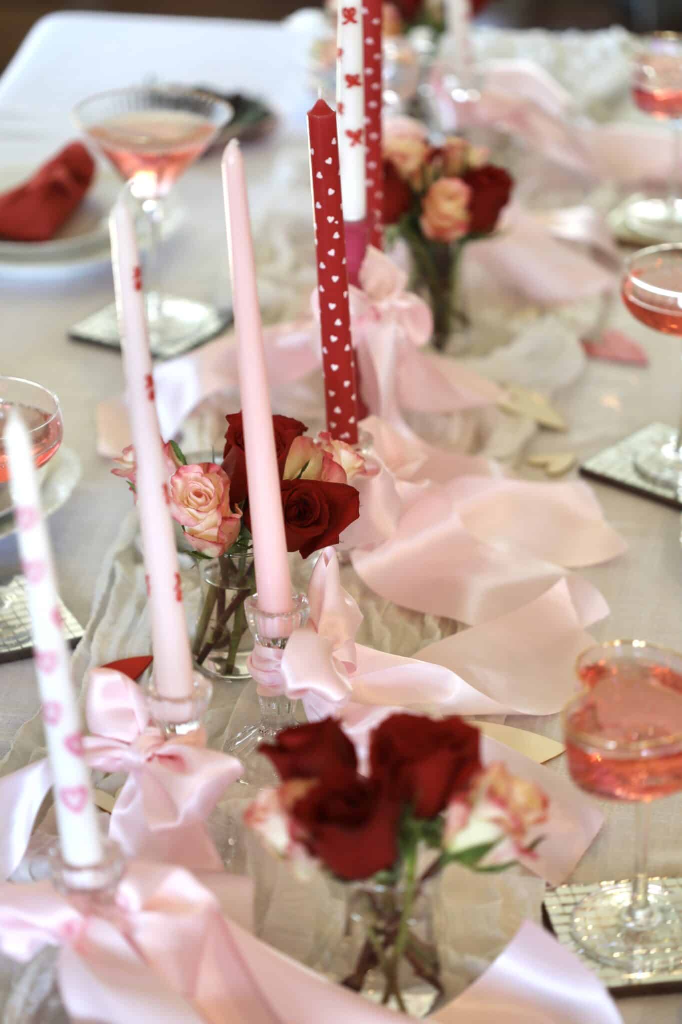 Valentines Painted Candles - Hairs Out of Place