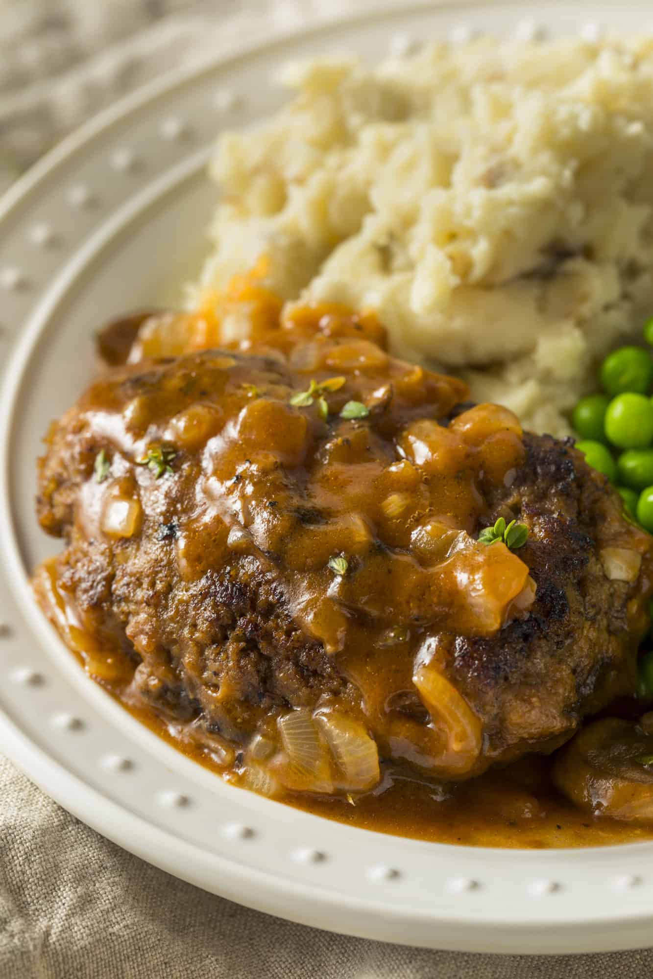 Slow Cooker Salisbury Steak with Mushroom Gravy - Hairs Out of Place