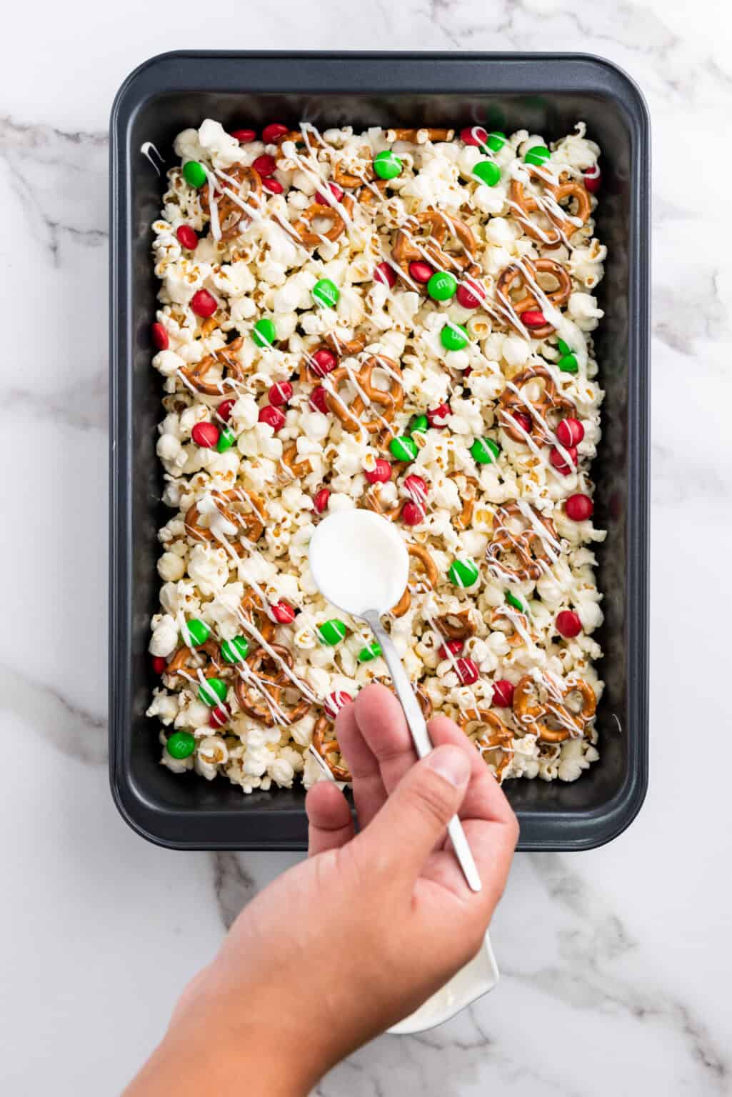 Christmas Popcorn (Festive, Sweet & Salty Holiday Snack Mix)