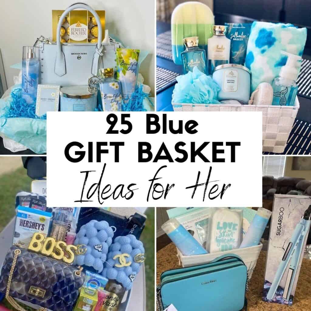 20 Blue Gift Basket Ideas for Her - Hairs Out of Place