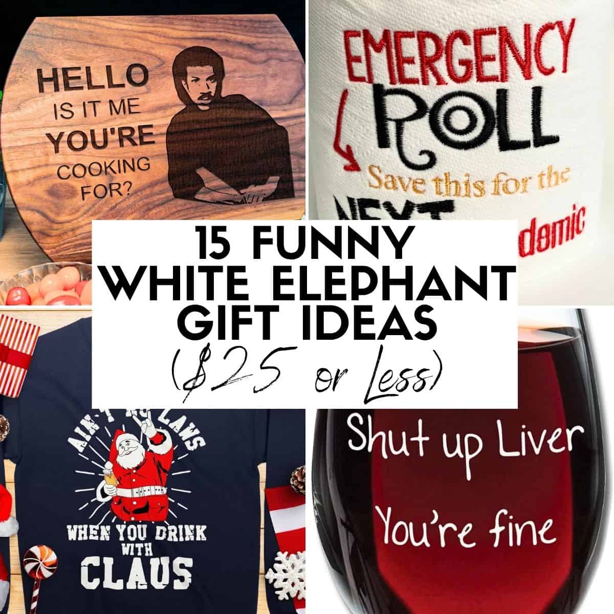 15 Funny White Elephant Gift Ideas ($25 or Less) - Hairs Out of Place