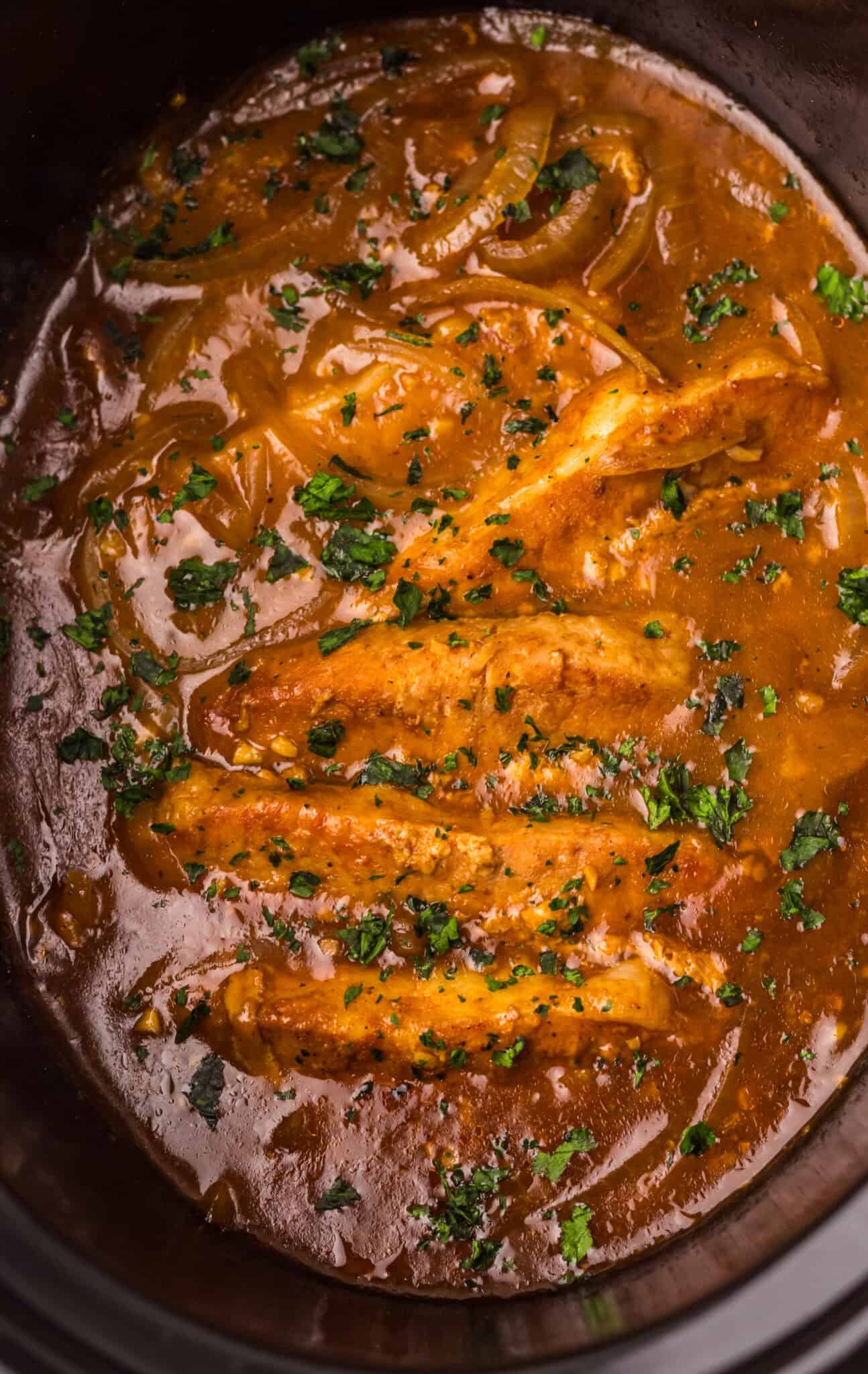 Slow Cooker Dr Pepper Pork Chops (Sweet + Savory Family Dinner)