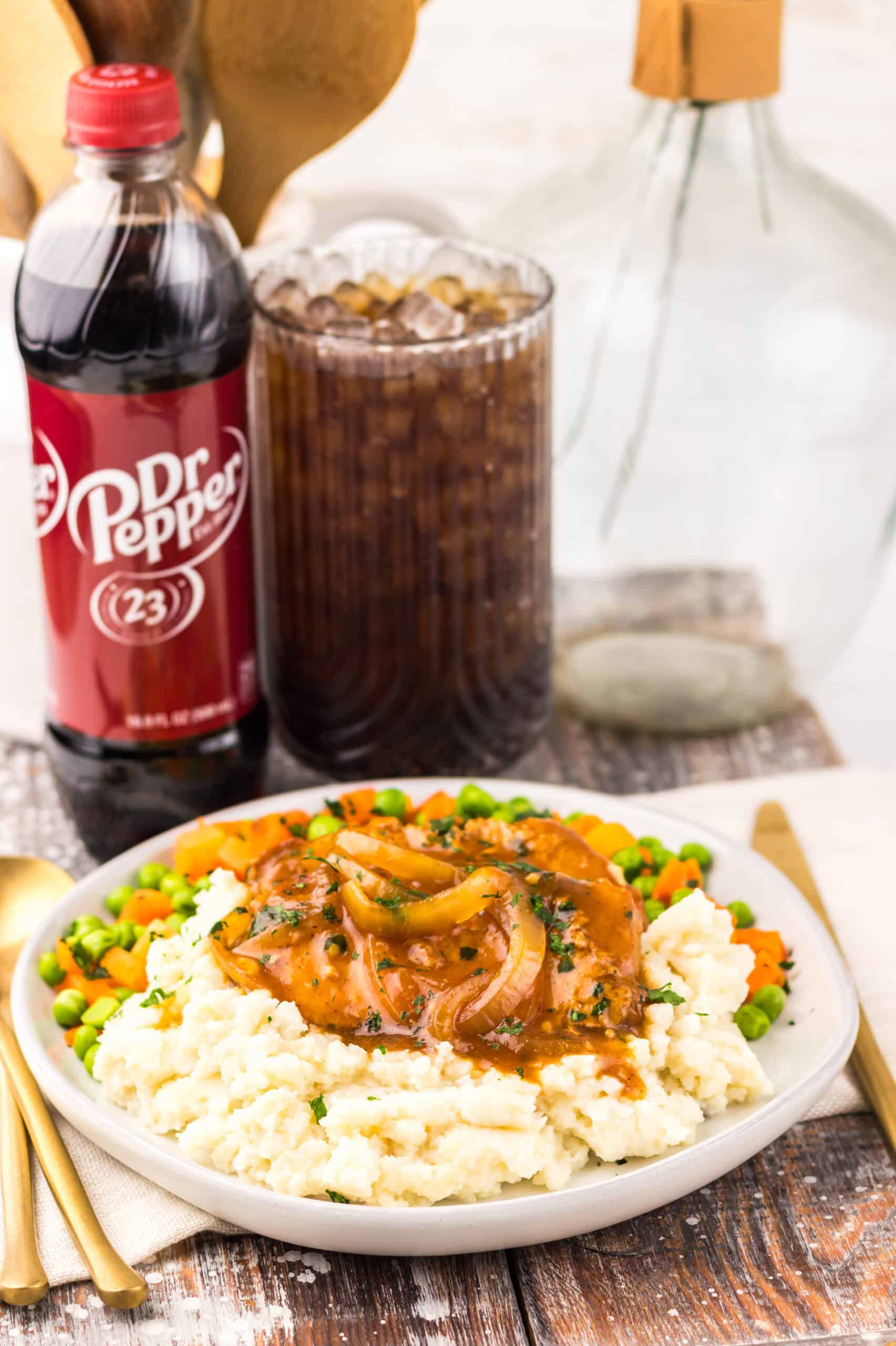 Slow Cooker Dr Pepper Pork Chops (Sweet + Savory Family Dinner)