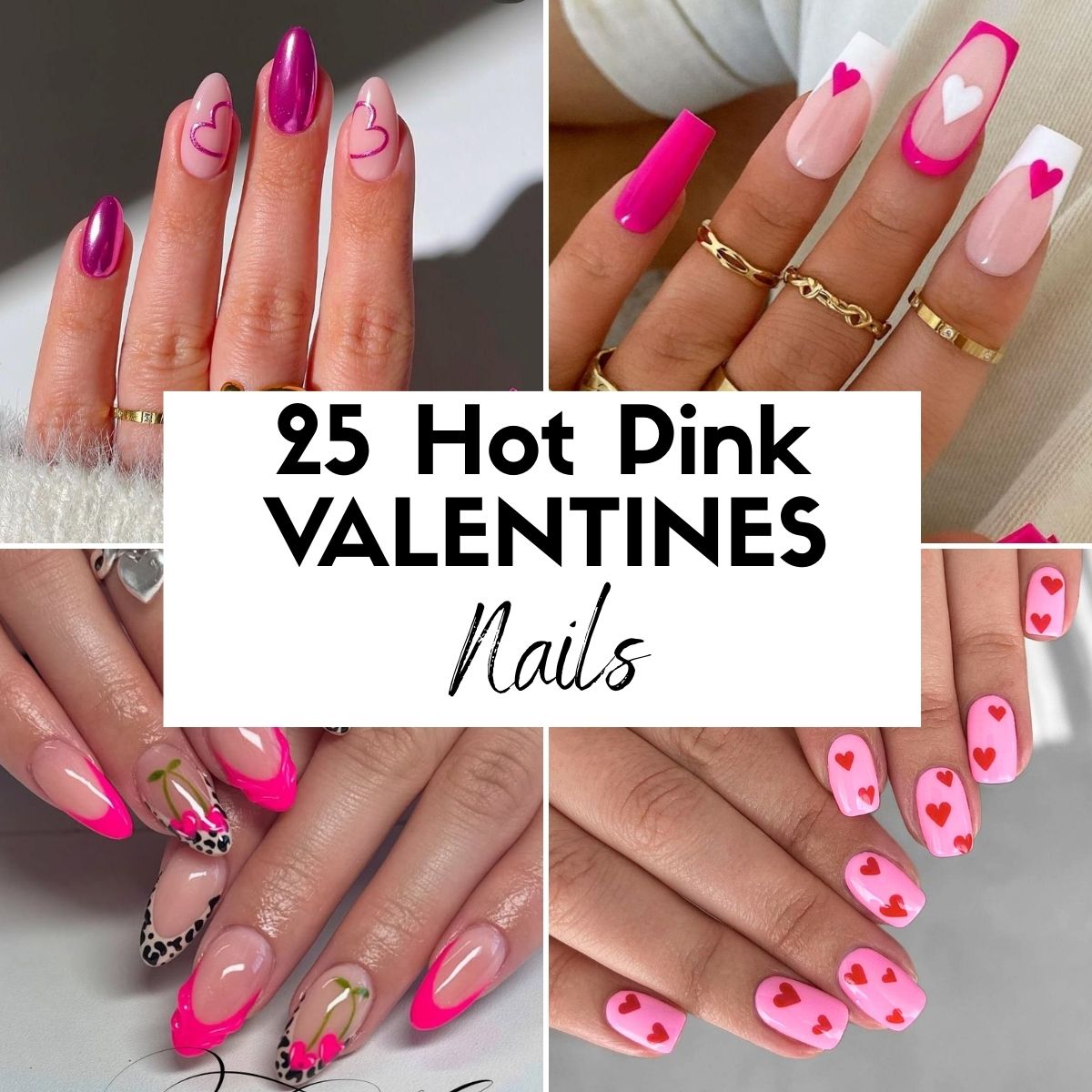 25 Hot Pink Valentines Nails - Hairs Out of Place