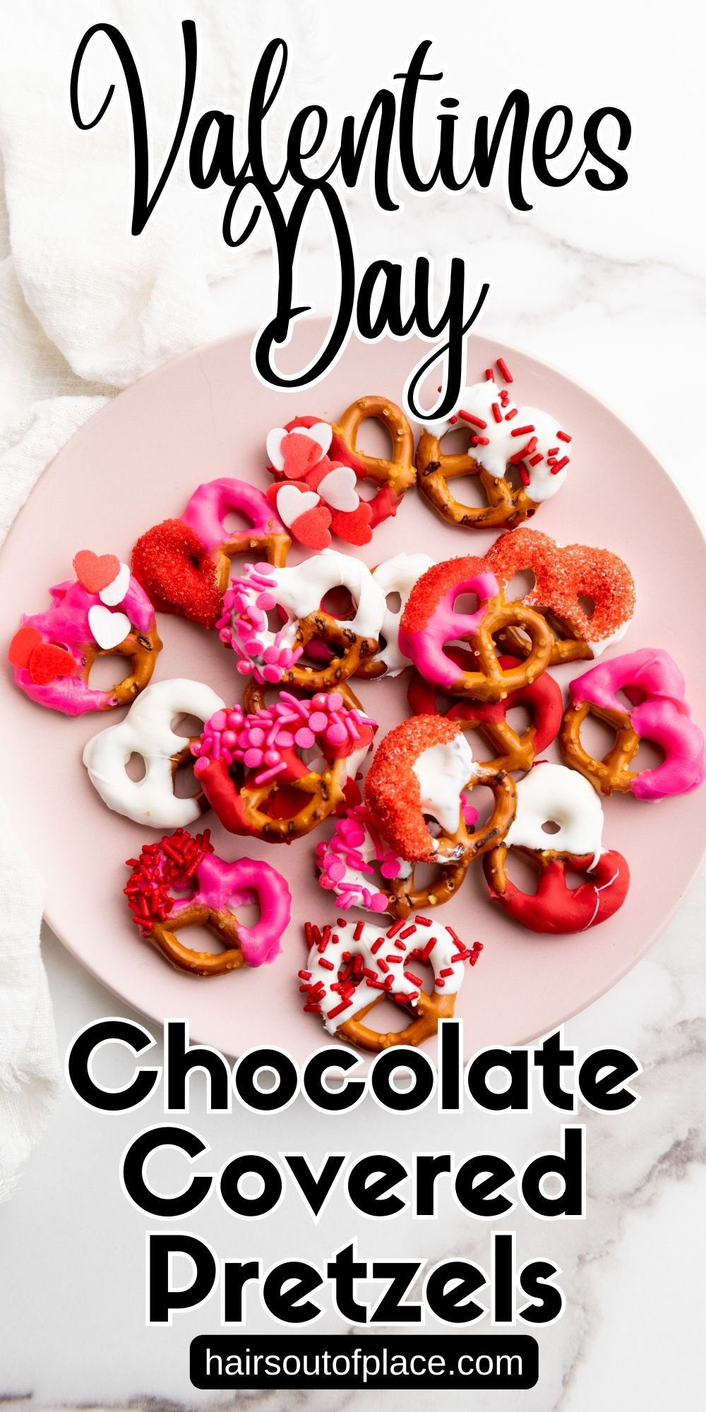 Easy Valentine’s Day Pretzels with Candy Melts
