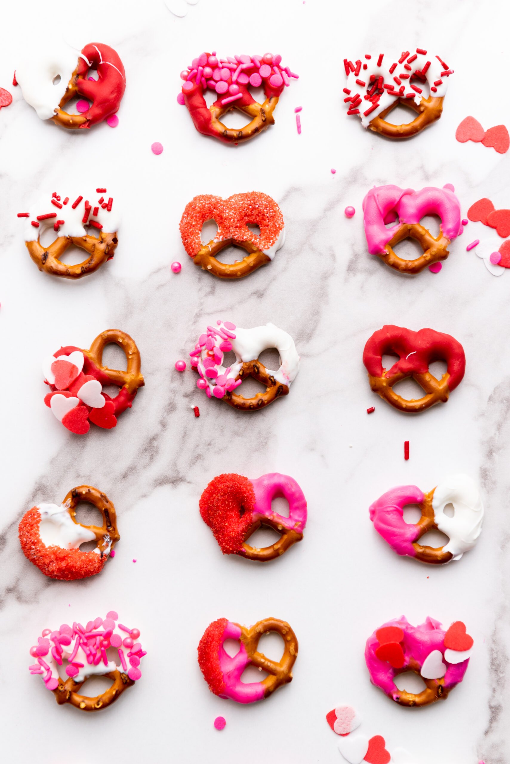Easy Valentine’s Day Pretzels with Candy Melts