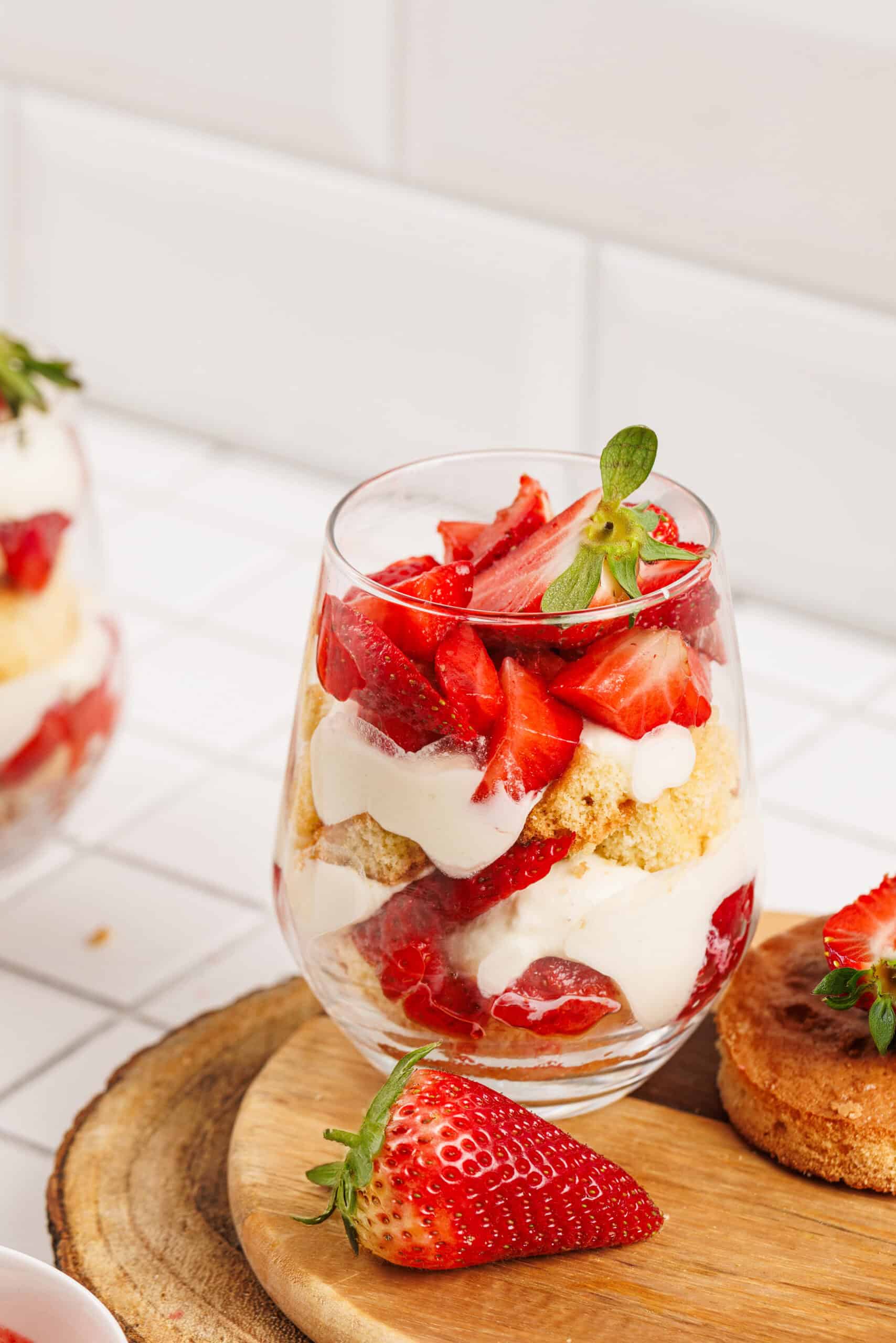Strawberry Shortcake Trifles with Mascarpone Cream