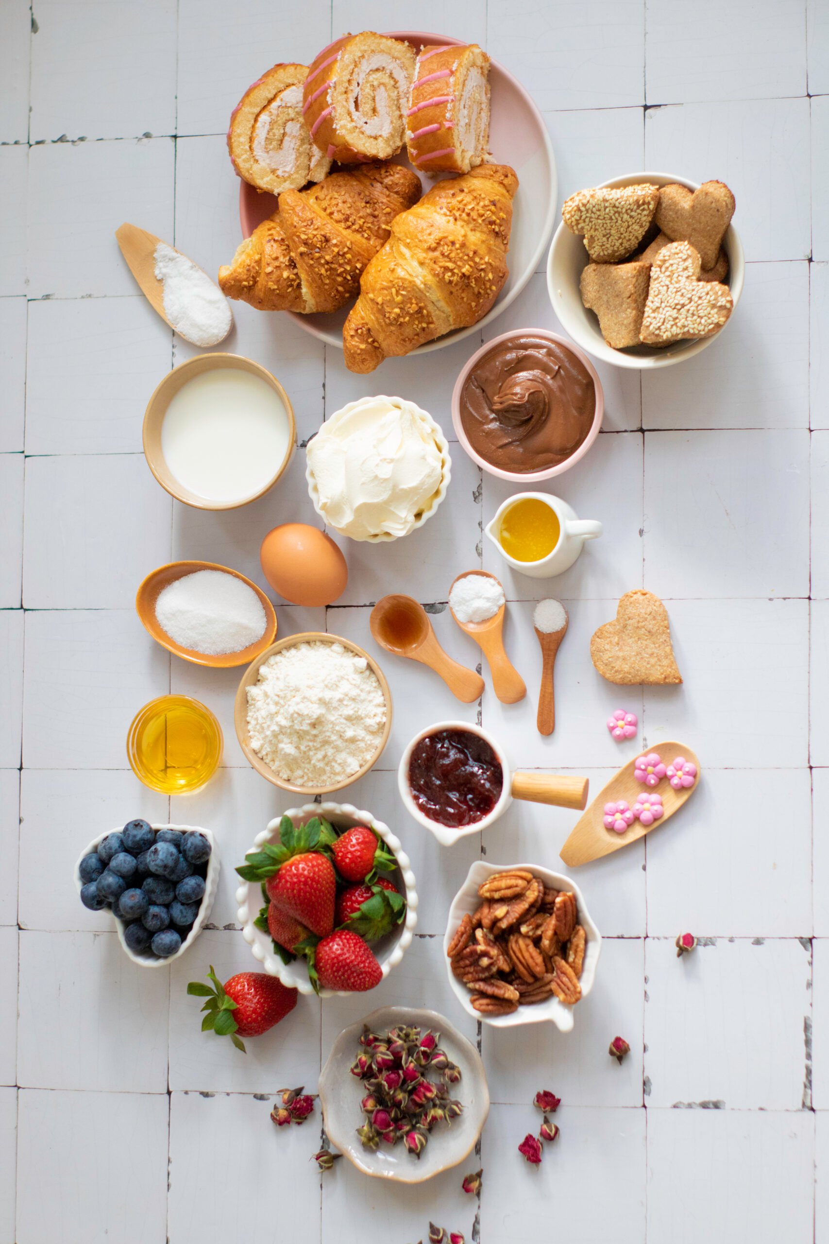 Valentine’s Day Breakfast Board with Heart Waffles