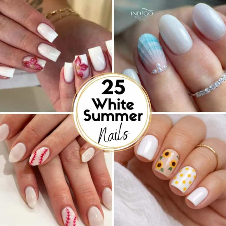 25 White Summer Nails Designs - Hairs Out of Place